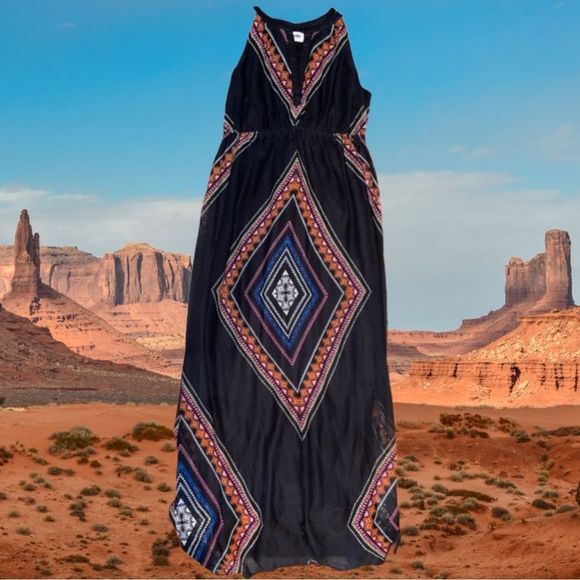 Old Navy | Dresses | Southwest Designanddesert Colors Maxi Dress ...